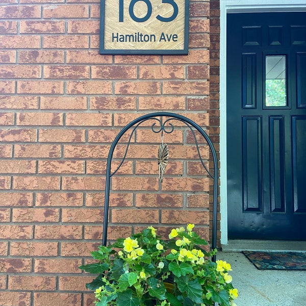 Square House Address Sign, Horizontal or Vertical Shapes With Street or ...