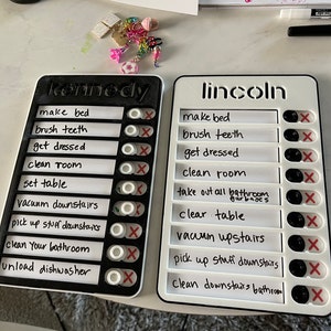 9 Slot Sliding Chart Routine Chart Daily Checklist Kids - Etsy