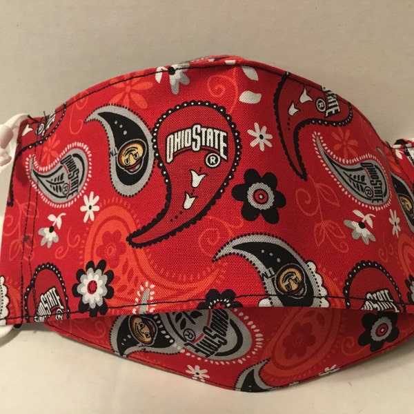 NCAA the Ohio State University Buckeyes Red & Black College Logo Cotton ...