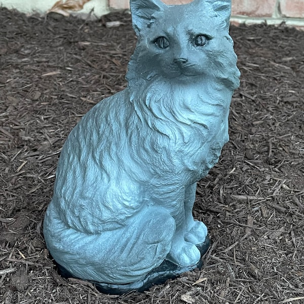 Dark Grey Cat Statue - Sterling Statuary | Handmade Brand New Solid ...