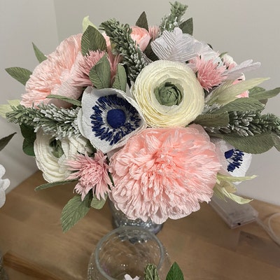 Paper Poppies Set Paper Flower Bouquet Paper Anniversary - Etsy