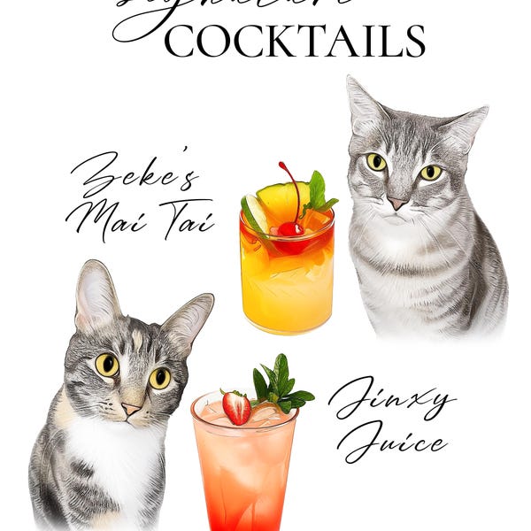 His Hers and Dog Signature Cocktail Wedding Signature Drink Sing Dog ...