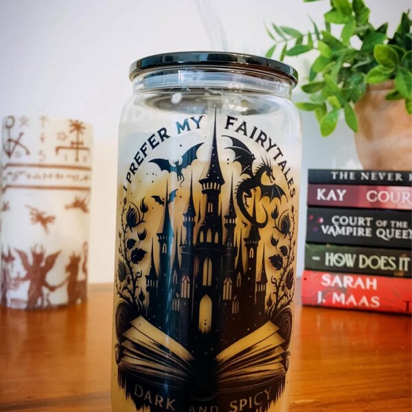 Goth Juice Glass Cup 16oz With Plastic Lid and Straw Spooky Cup Goth ...