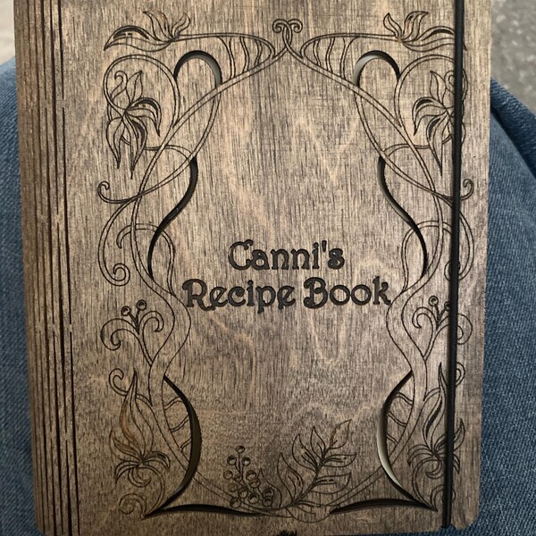 Handwritten Recipe Cookbook, Personalized Wooden Recipe Book, Binder ...
