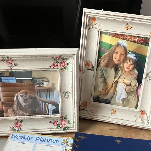 Lily of the Valley Rustic Picture Frame. Shabby Chic Style. May Birth ...