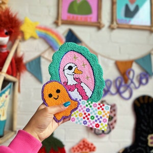 Punch Needle Coaster Set of 4 , Hand Tufted Mug Rug, Drink Coasters ...