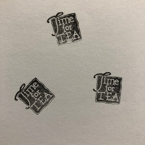 Time for Tea Rubber Stamp - Etsy