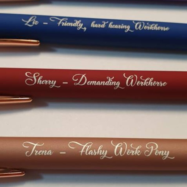 Custom Luxurious Soft Touch Rose Gold Pen,name Pens,bridesmaid Pens ...