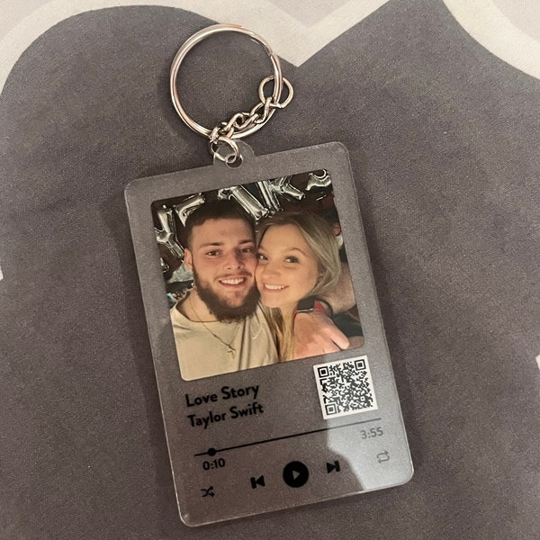 Custom Photo Music Keychain: Personalized Acrylic Song Gift, MK01 - Etsy