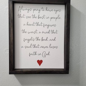Always Pray Prayer Sign, Framed Canvas Farmhouse Decor, Church ...
