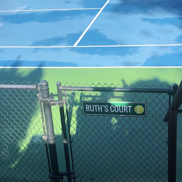 Tennis Court Sign, Personalized Tennis Player Kid Room Sign, Custom ...