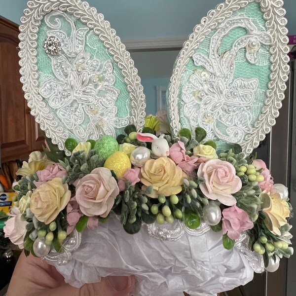 Baby Bunny Brown Woodland Ears Easter Tieback Birthday Gift Costume ...