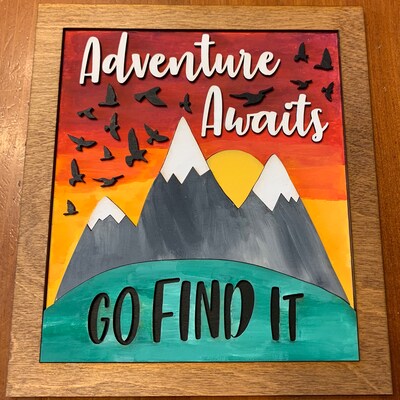 DIY Painting Kit, Adventure Awaits Painting DIY, Paint at Home Kit ...