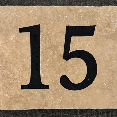 Address Stone With Fluer De Lis Border - Etsy