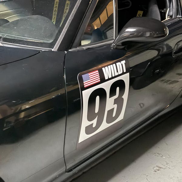 MAGNET Custom Track Autocross Race Car Number Plate - Reusable 1x Piece ...
