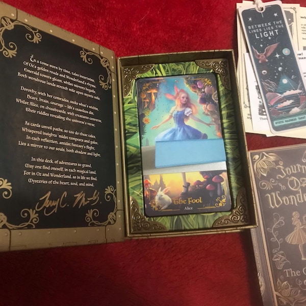 Indie Tarot Deck & Guidebook 'journey to Oz and Wonderland' Beginner ...