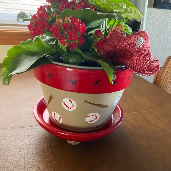 Baseball Flower Pot - Etsy