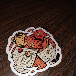 RPG Table Sticker RPG Sticker Vinyl Sticker Laptop Sticker Water Bottle ...