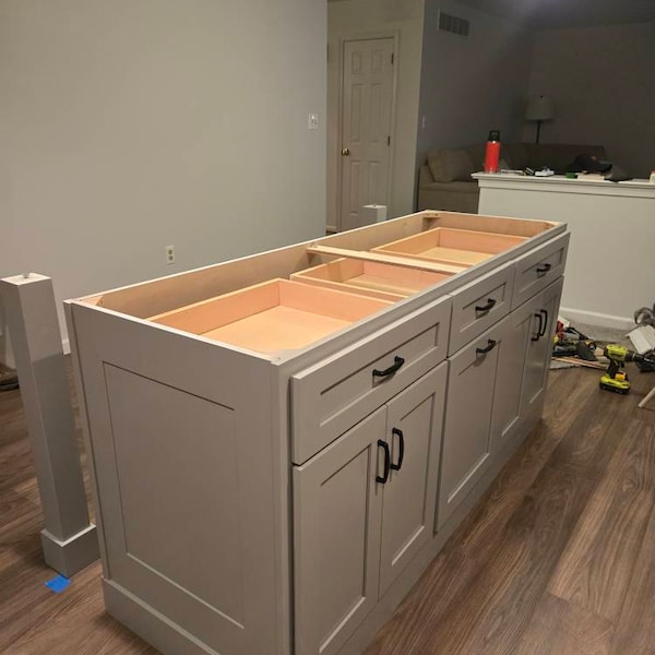 5ft White Kitchen Island W/O Countertop (custom Welcome) - Etsy