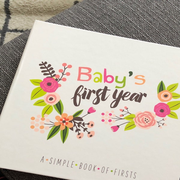 Floral Baby Memory Book – First Year Keepsake Journal for Girls - Etsy