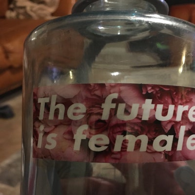 Feminist Vinyl Sticker the Future is Female Girl Power Pink Illustrated ...