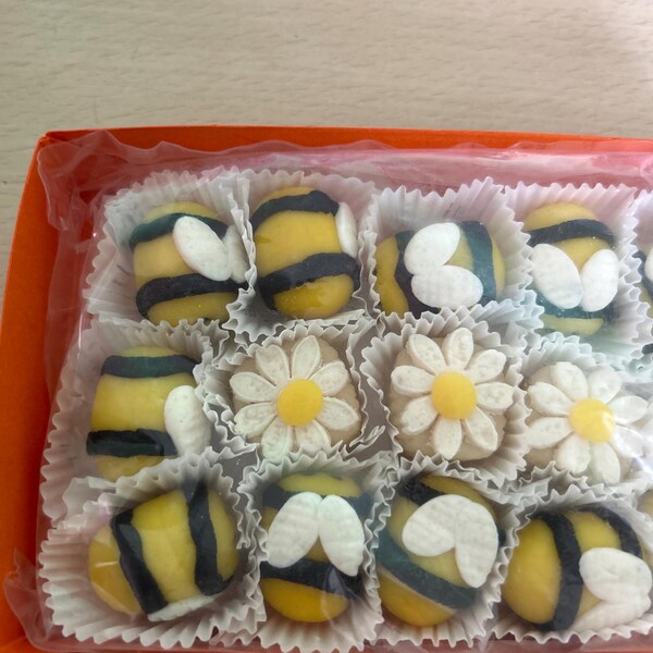 Marzipan British Afternoon Tea Box of 9 Small Bun Selection Box Foodie ...