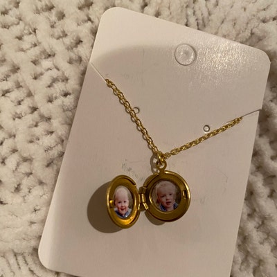 Tiny Locket With Photos, Small Gold Locket, Small Locket, Child's ...