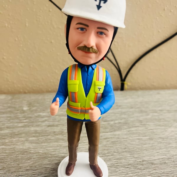 Custom Bobblehead Construction Worker, Custom Construction Worker ...