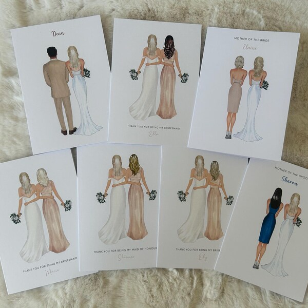Personalised Wedding Card, Mother of the Bride, Mother of the Groom ...