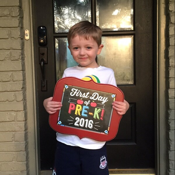 First Day of Pre K Sign 1st Day of School Printable First Day of School ...