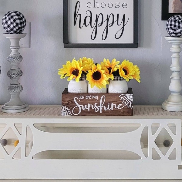 Sunflower Centerpiece, Sunflower Decor, Sunshine Centerpiece, Mason Jar ...