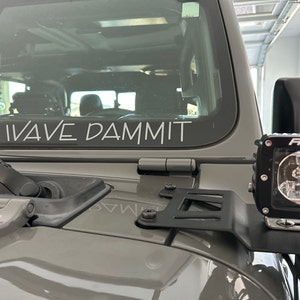 Custom wave Dammit Decals Fits Jeep Wrangler, Suv's, 4x4, Offroad ...