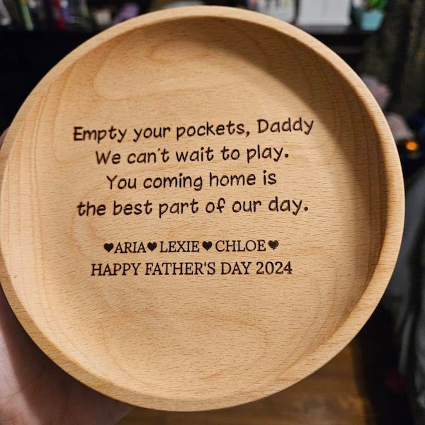 Personalized Valet Tray for Dad, Father's Day Gift, Catch All Table ...
