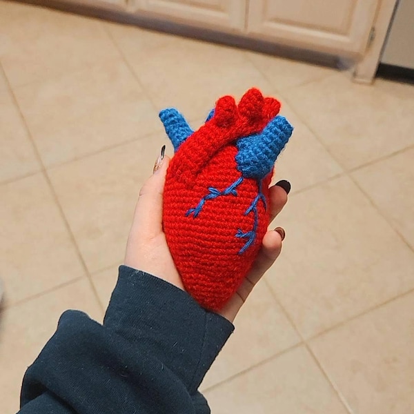 Crochet Pattern Anatomical Heart, Amigurumi Human Heart - Etsy