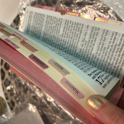 Gorgeous White KJV Holy Bible With Acrylic Display Case With Silver ...