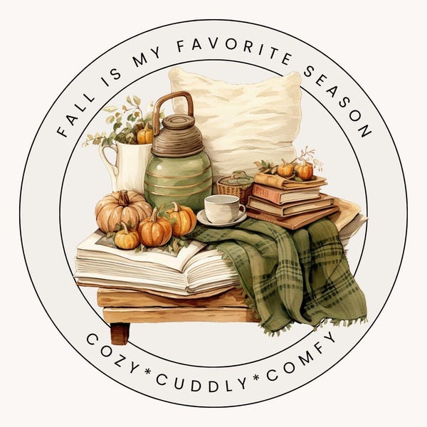 Watercolour Cozy Autumn Clipart Bundle, Fall Clipart, Autumn Decor ...