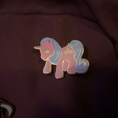 My PASTEL PONY PIN My Little Pony Pins Pink, Whiteglitter, Blue or the ...