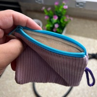 Mini Two tone snap purse card wallet pouch Cotton Corduroy cute gift ...
