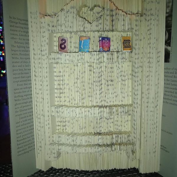 Bookfolding Pattern for Bookshelf Cut and Fold - Etsy