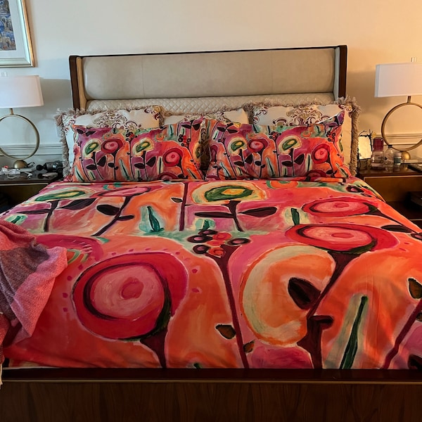 King Bedding Queen Art Duvet Bedroom Decor Colorful Abstract Designer ...