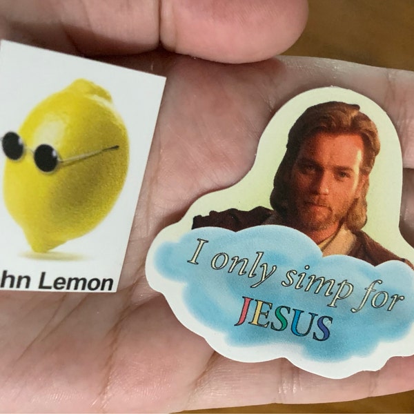 Meme Sticker "I Only Simp for Jesus" - Möge Die Macht Jesu Mit Dir Sein ...