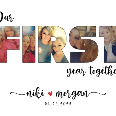 Our First Year Together Personalized Photo Collage, One Year ...