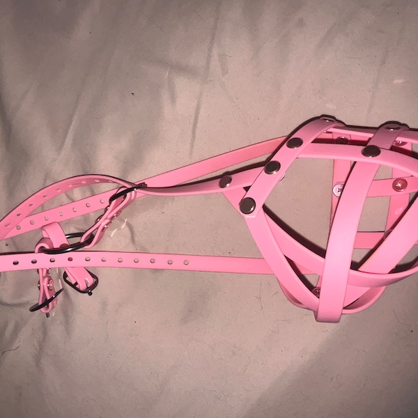 Matte Black Spiked Classic Hardware Human Face Muzzle - Etsy