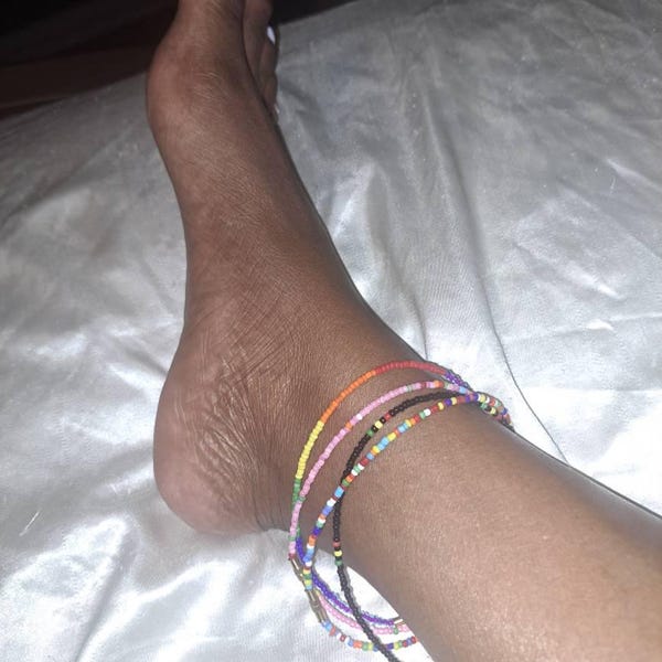 Beaded (stackable) Anklets, Beaded Anklets, Clasps Anklets, Gift for ...