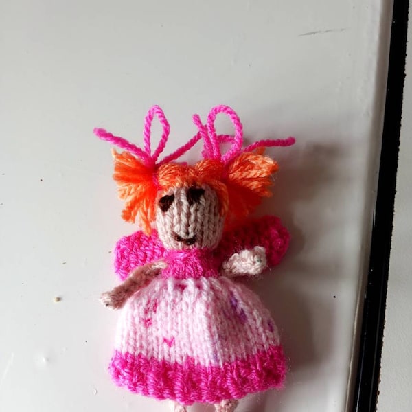 10 TINY FAIRIES - Toy Knitting Pattern, 4" (10cm) - Fairy Knitting ...