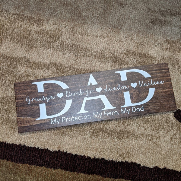 Dad Wood Sign, Dad Birthday Gift, Fathers Day Gift for Dad, Gift Idea ...
