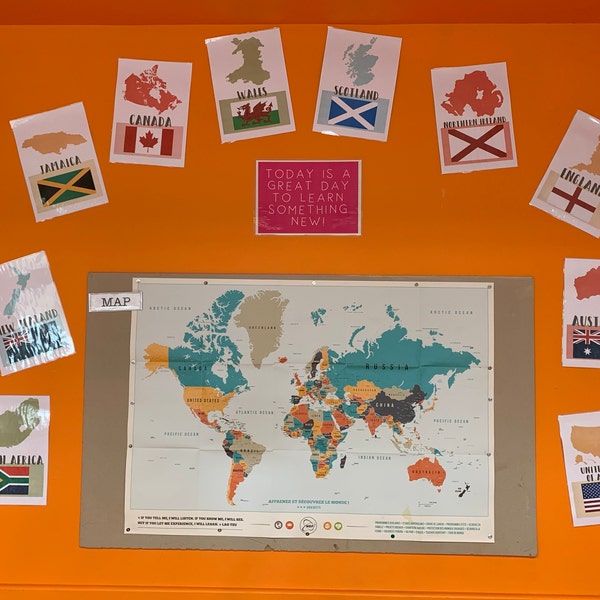 English-speaking Countries Posters/cards. 10 Posters for Classrooms ...