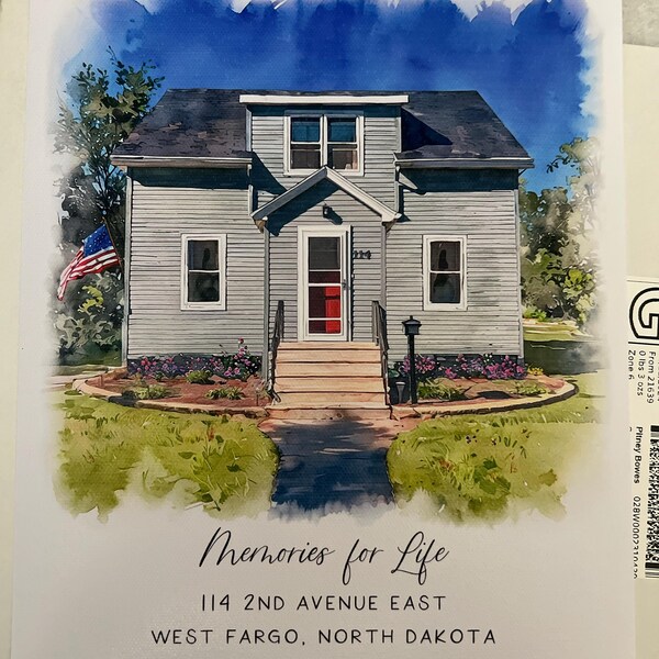 Home Portrait, House Painting, Housewarming Gift, Our First Home Sign ...