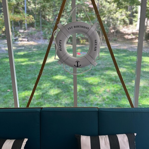 Custom Life Ring - USCG Life Ring | Boat Wedding | Custom Boat Decor ...