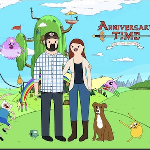FREE PRINT & SHIPPING Adventure Time Custom Portrait | Etsy